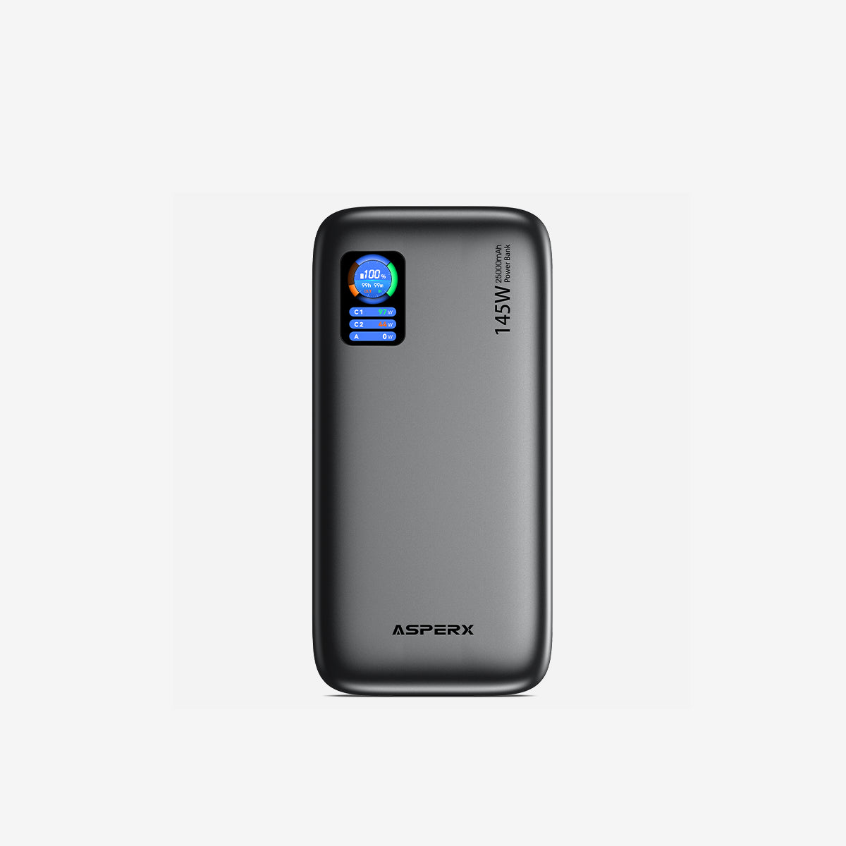 AsperX 24000mAh Power Bank 145W – Laptop Charger with TFT Display – ASPERX